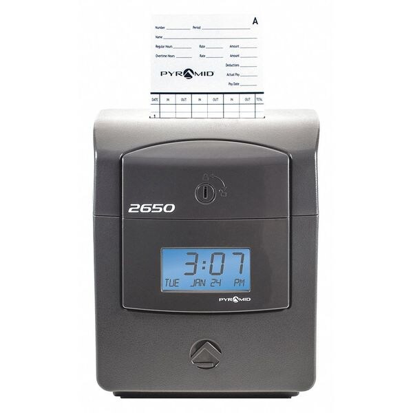 Pyramid Auto Aligning Time Clock, Digital 2650 | Zoro