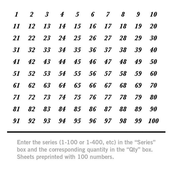 Salsbury Industries Mailboxes Self Adhesive Number Sheet 3695 | Zoro