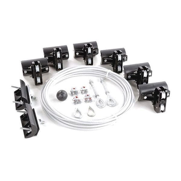 Dayton Festoon System Kit, 1/4 In Rope, L 40 Ft 33N204 | Zoro