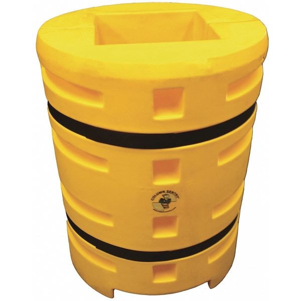 Sentry Column Protector, Yllw, 16inLx16inW, LLDPE CS3342-16S | Zoro