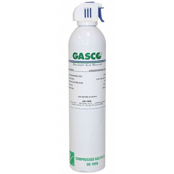 Gasco Gas Monitor Bump Gas, 10L, Quad Mix 10L-490T | Zoro