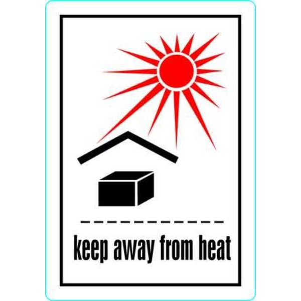 Stranco Label, Keep Away from Heat, 100 Labels HMSL-3506-P100 | Zoro