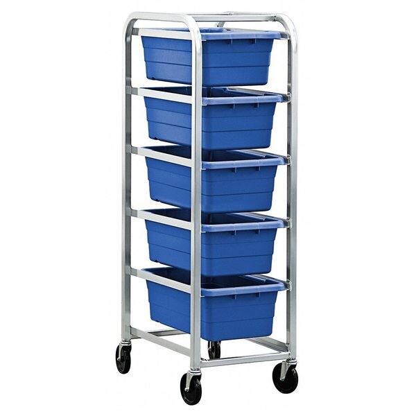 Zoro Select Cross Stack Tub Rack w/5 Tubs, Blue TR5-2516-8BL | Zoro