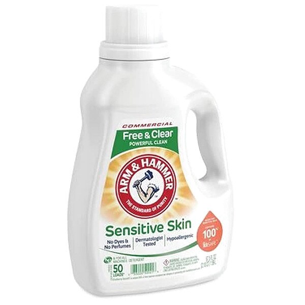 Arm & Hammer Laundry Detergent, Liquid, Unscented, Clear, 6 PK 33200 ...