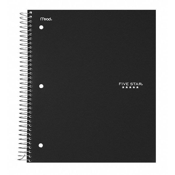 Five Star Notebook, Fs, 3 Sub, 8.5"x11.5", Black 72069 | Zoro