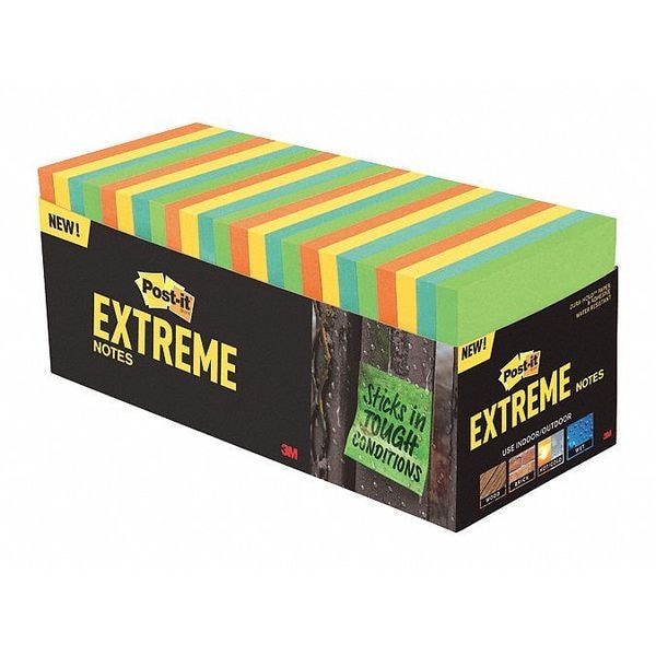 3M Extreme Post-it Notes, Assorted, 32 Pads/Pack XTRM3332CBNT | Zoro