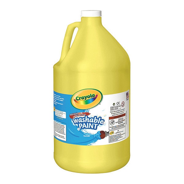 Crayola Paint, Washable, 128oz, Yellow 542128034 | Zoro