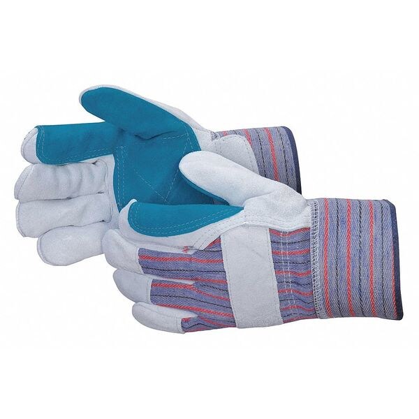 Zoro Select Leather Palm Gloves, Cowhide, Safety, PK12 3581Q/L | Zoro