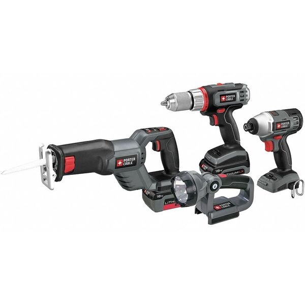 Porter-Cable 18V Lithium 4-Tool Combo Kit PCL418IDC-2 | Zoro