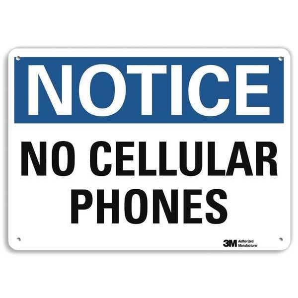 Lyle No Cellular Phones, Aluminum, 7 in x 10 in, Mounting Holes U5-1355 ...