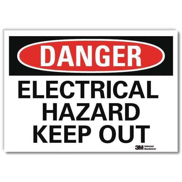 Lyle Danger Sign, Slf-Adhesv Mount, 14inWx10inH, U3-1408-RD_14X10 U3 ...