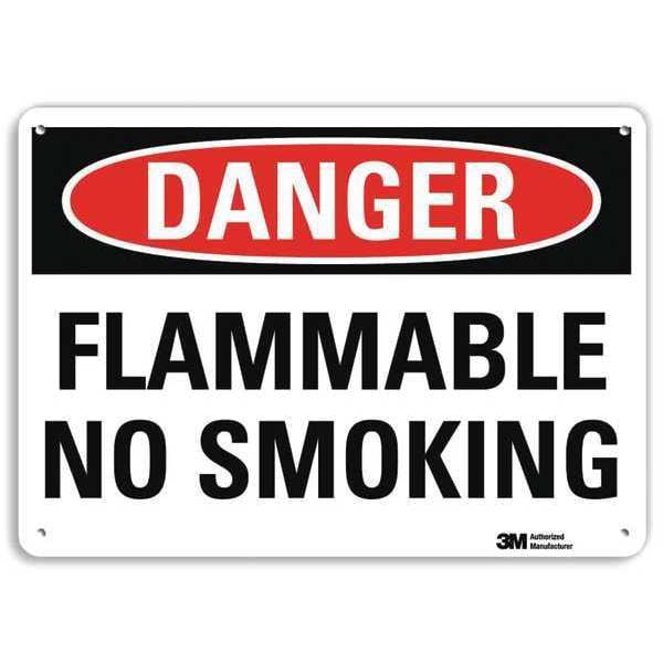 Lyle Danger No Smoking Sign, 7" H, 10" W, Vertical Rectangle, English ...