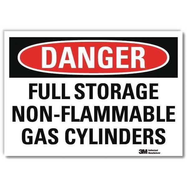 Lyle Danger Sign, 5 in H, 7 in W, Horizontal Rectangle, English, U3 ...
