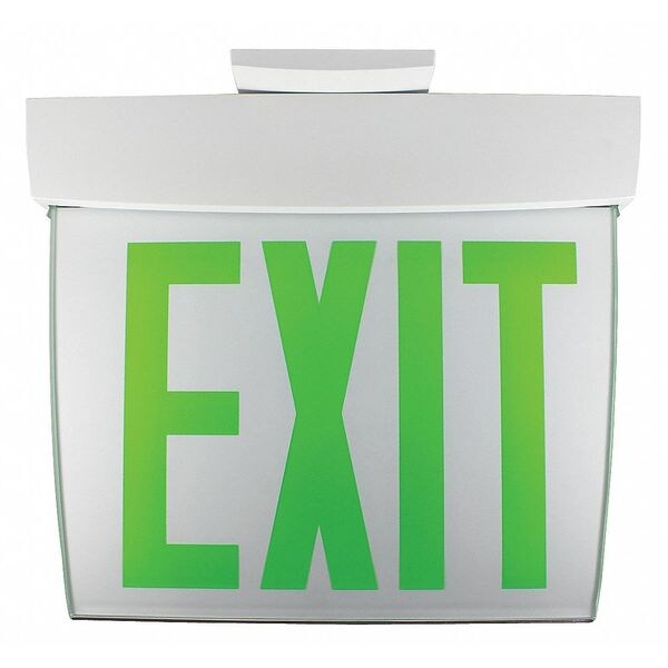 Chloride Exit Sign, 4.0W, Green, 12-3/32 in. H CA8GCW1IC | Zoro