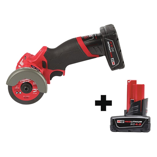 Milwaukee Tool M12 FUEL 3" Compact Cut Off Tool - Kit + M12 XC 4.0 ...