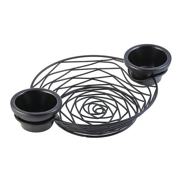 Tablecraft Artsan Rnd Basket W/Rmkn Hldr, 11"X8"X2" BK171182 | Zoro