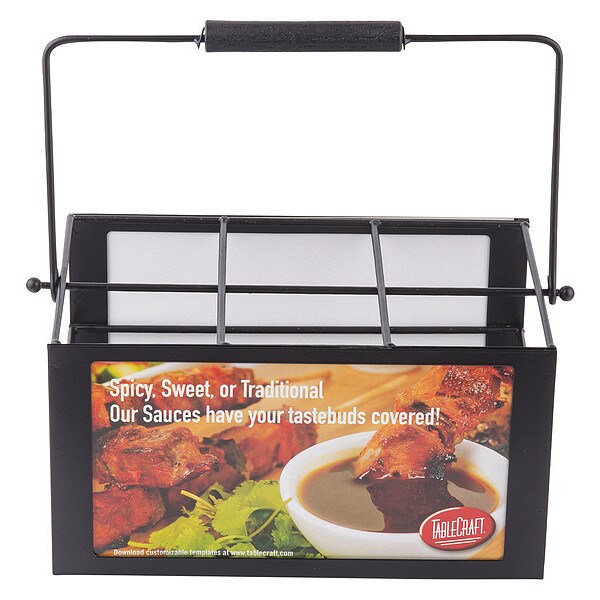 TABLECRAFT PRODUCTS COMPANY Sqeeze Bottle Caddy,Black,Holds 6 (SBC6) | Zoro