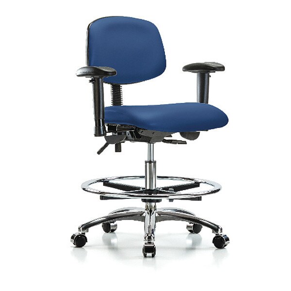 Blue Ridge Ergonomics Chair, Vin, Med Bench, Chr AA CF Cast, Royal BR ...