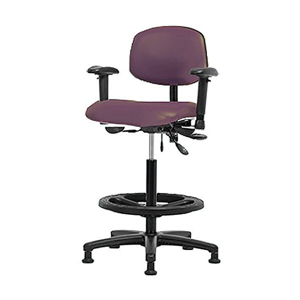 Blue Ridge Ergonomics Chair, Wood, Hi Bench, BF Glides BR-VHBCH-RG-T1 ...
