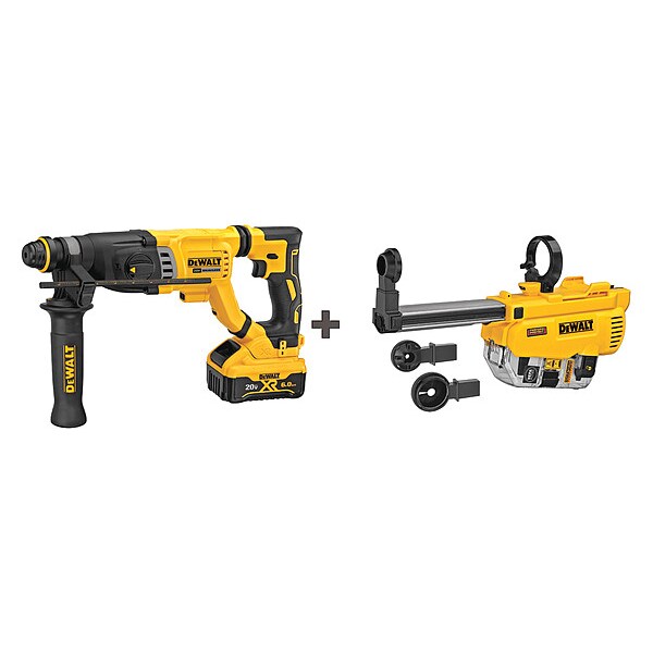 Dewalt Cordless Rotary Hammer Kit, 20V DCH263R2/DWH205DH | Zoro