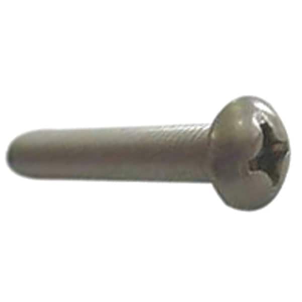 Zoro Select #6-32 x 1/2 in Phillips Round Machine Screw, Plain 18-8 ...
