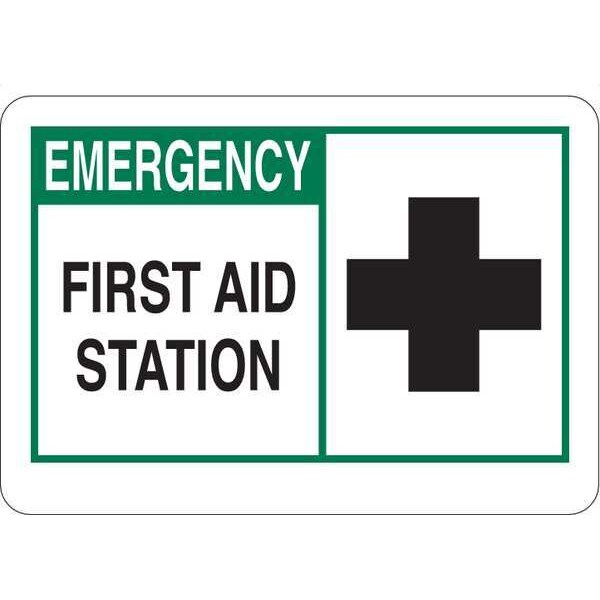 Condor Emergency, First Aid Station, 7" W x 5" H, Vinyl 35GF82 | Zoro