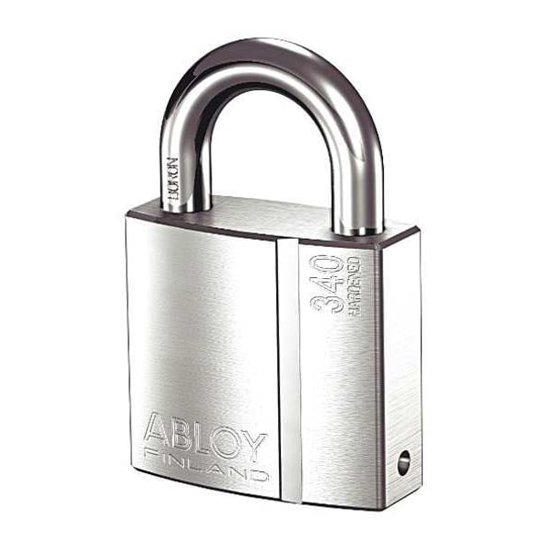 Abloy Padlock, Keyed Alike, Standard Shackle, Rectangular Brass Body ...