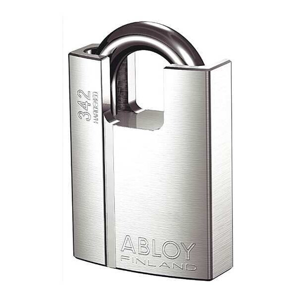 Abloy Padlock, Keyed Different, Standard Shackle, Rectangular Brass ...