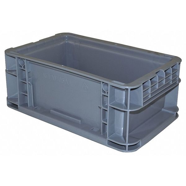 Ssi Schaefer Straight Wall Container, Gray, High Density Polyethylene ...