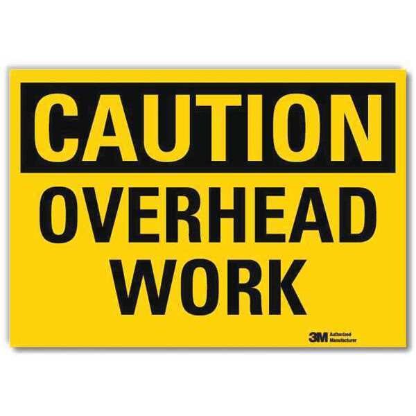 Lyle Caution, Overhead Work, 7" W x 5" H, Rectangle, Vinyl U4-1580-RD ...