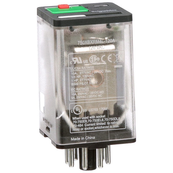 Schneider Electric Plug-In, General Purpose Relay, Octal, 10 A, 8 Pins ...