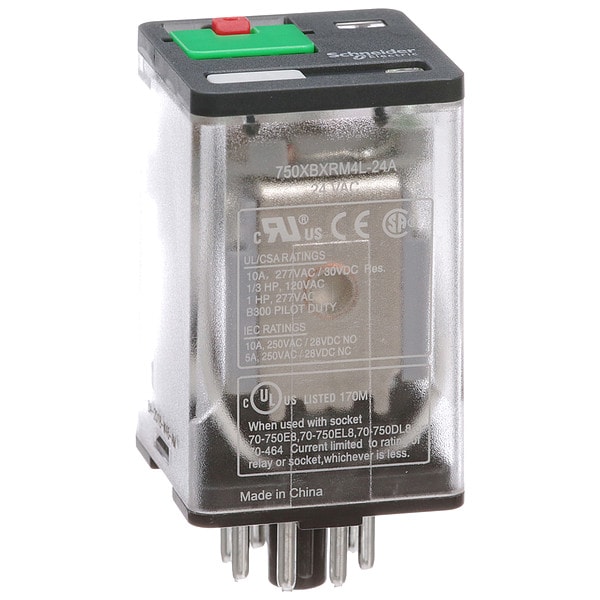 Schneider Electric Plug-In, General Purpose Relay, Octal, 10 A, 8, Pin ...