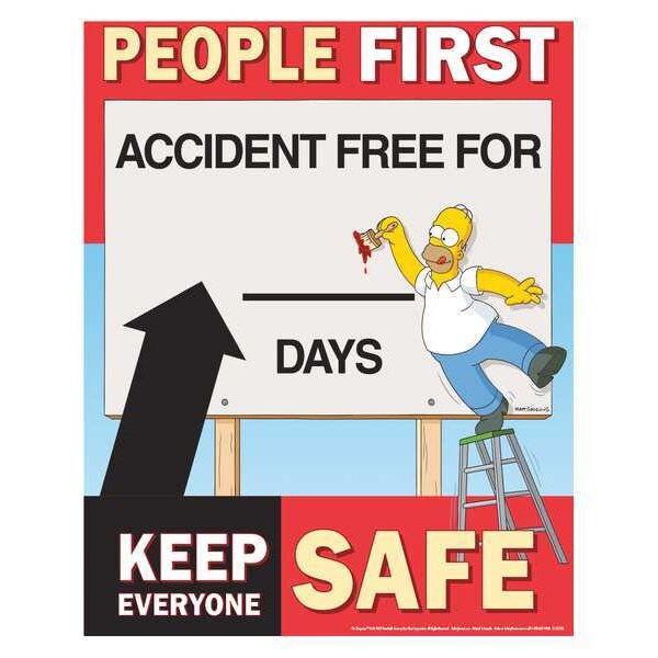Safetyposter.Com Simpsons Safety Poster, People First, ENG S1153LWS | Zoro