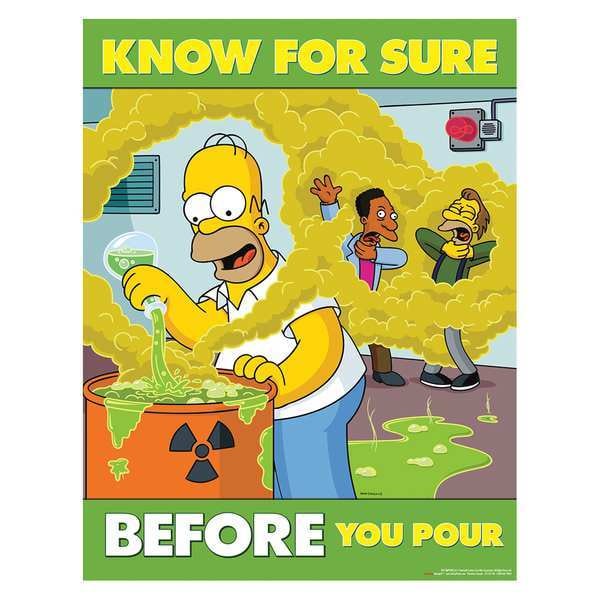 Safetyposter.Com Simpsons Safety Poster, Know For Sure, ENG S1152LWS | Zoro