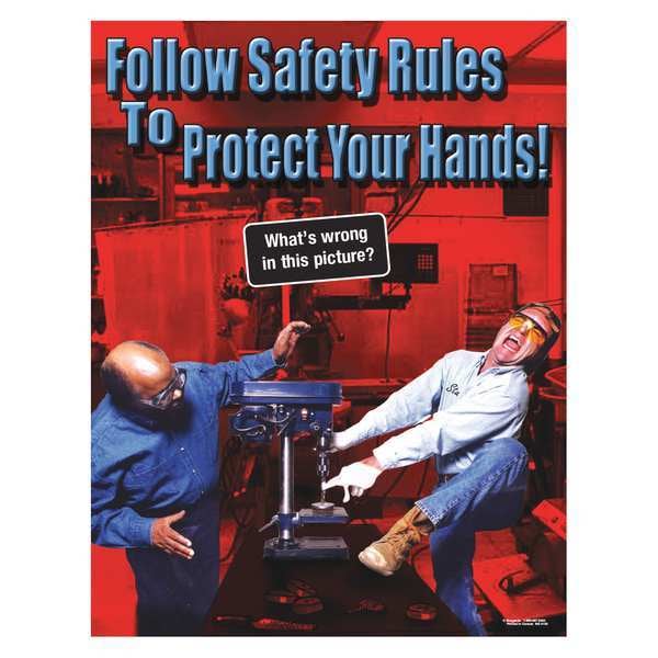 Safetyposter.Com Safety Poster, Follow Safety Rules, ENG SW0154 | Zoro