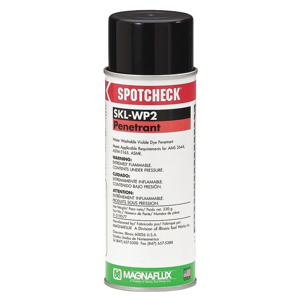 Magnaflux Dye Penetrant, Red, 16 oz. SKL-WP2 | Zoro