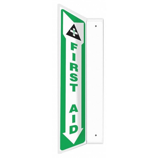 Accuform First Aid, 4" W x 18" H, L-Shaped, Plastic, PSP436 PSP436 | Zoro