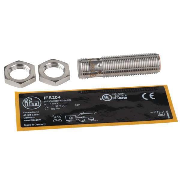 Ifm Proximity Sensor,Inductive,4mm,PNP,NO (IFS204) | Zoro