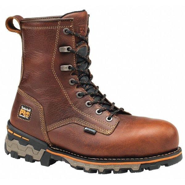 Timberland Pro Work Boots, Mens, 11, W, Lace Up, 8inH, Brn, PR 1112A | Zoro