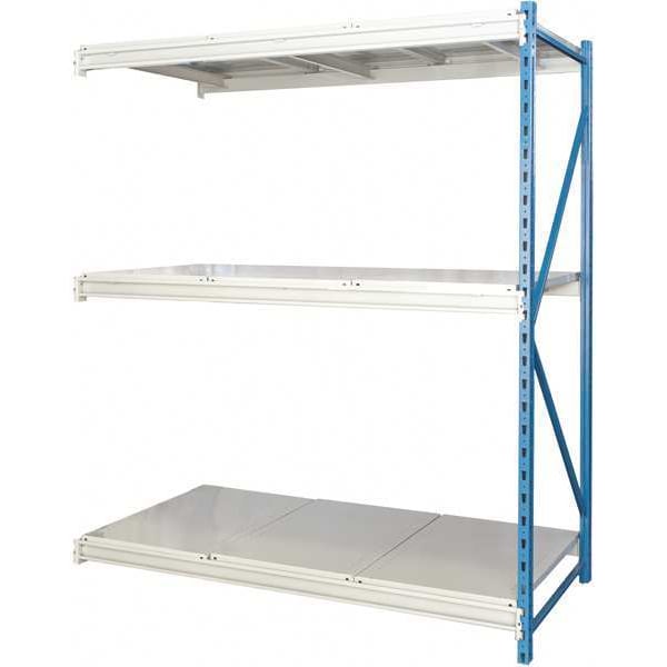 Hallowell Add-On Bulk Storage Rack, 48 in D, 72 in W, 3 Shelves, Marine ...
