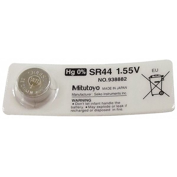Mitutoyo SR44 Button Cell Battery, 1.55 V 938882 | Zoro