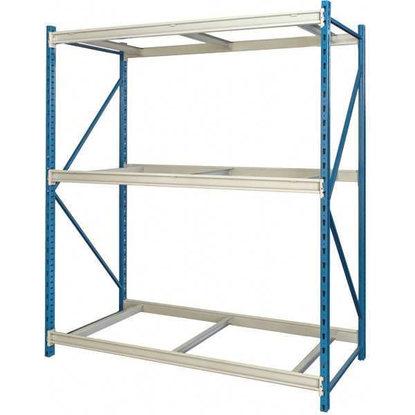 Hallowell Starter Bulk Storage Rack, 36 in D, 72 in W, 3 Shelves ...