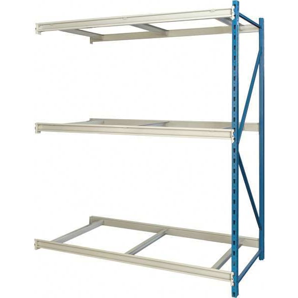 Hallowell Add-On Bulk Storage Rack, 24 in D, 96 in W, 3 Shelves, Marine ...