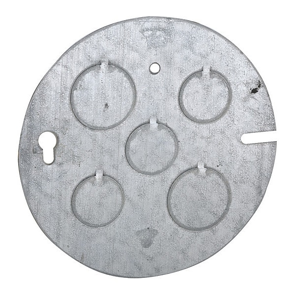 Bell Outdoor Electrical Box Cover, Round, Steel, Flat, KO Centered ...