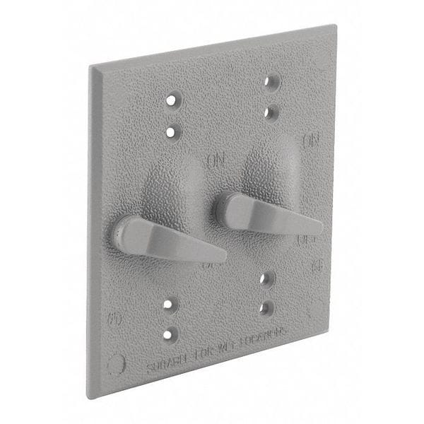Bell Outdoor Box Cover, Switch Box Type, 2 Gang, Aluminum, Toggle ...