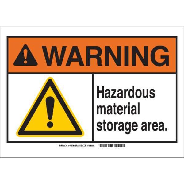 Brady Warning Sign, 7 in H, 10 in W, Rectangle, English, 145097 145097 ...