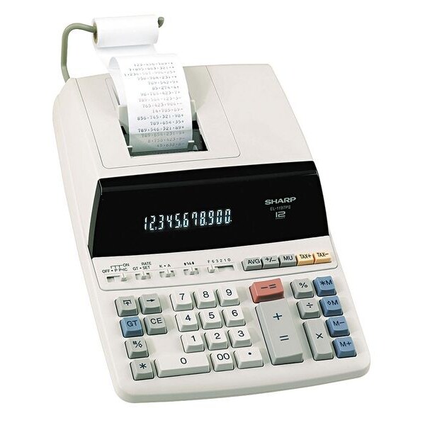 Sharp Desktop Calculator,Printing,12 Digit (SHREL1197PIII) | Zoro