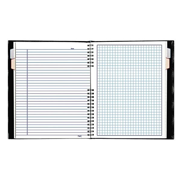 Blueline 9-1/4 x 7-1/4" Black Quadrille Notebook, 192 Pg REDA44C81 | Zoro