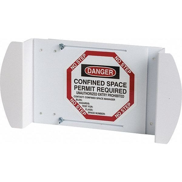 Brady Manhole Cover Sign, 21 in H x 30 in W, Polyester, Rectangle 43748 ...