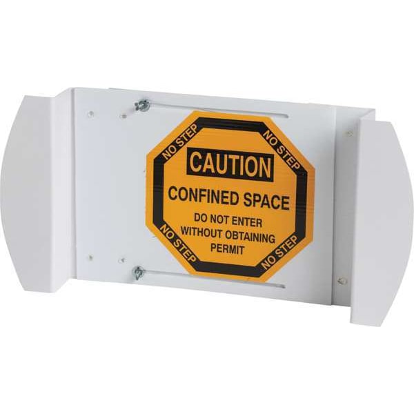 Brady Manhole Cover Sign, Polyester, Octagon, Confined Space Do Not ...